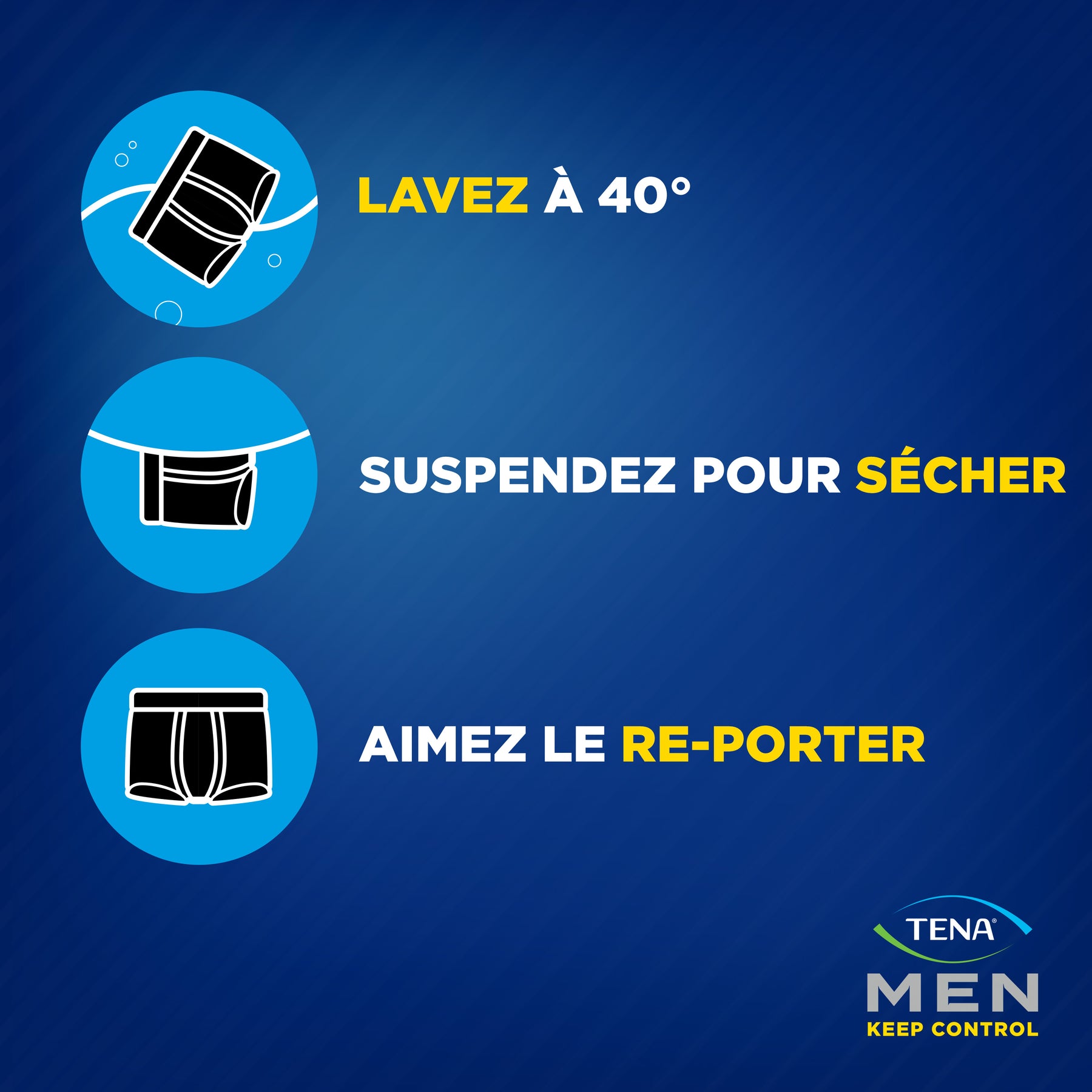 TENA HOMME | Boxer absorbant lavable homme
